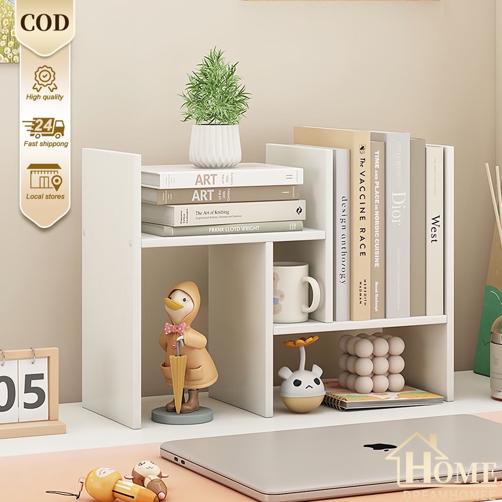 Jual COD Rak Buku Meja Rak Penyimpanan Minimalis Serbaguna Kayu Rak ...