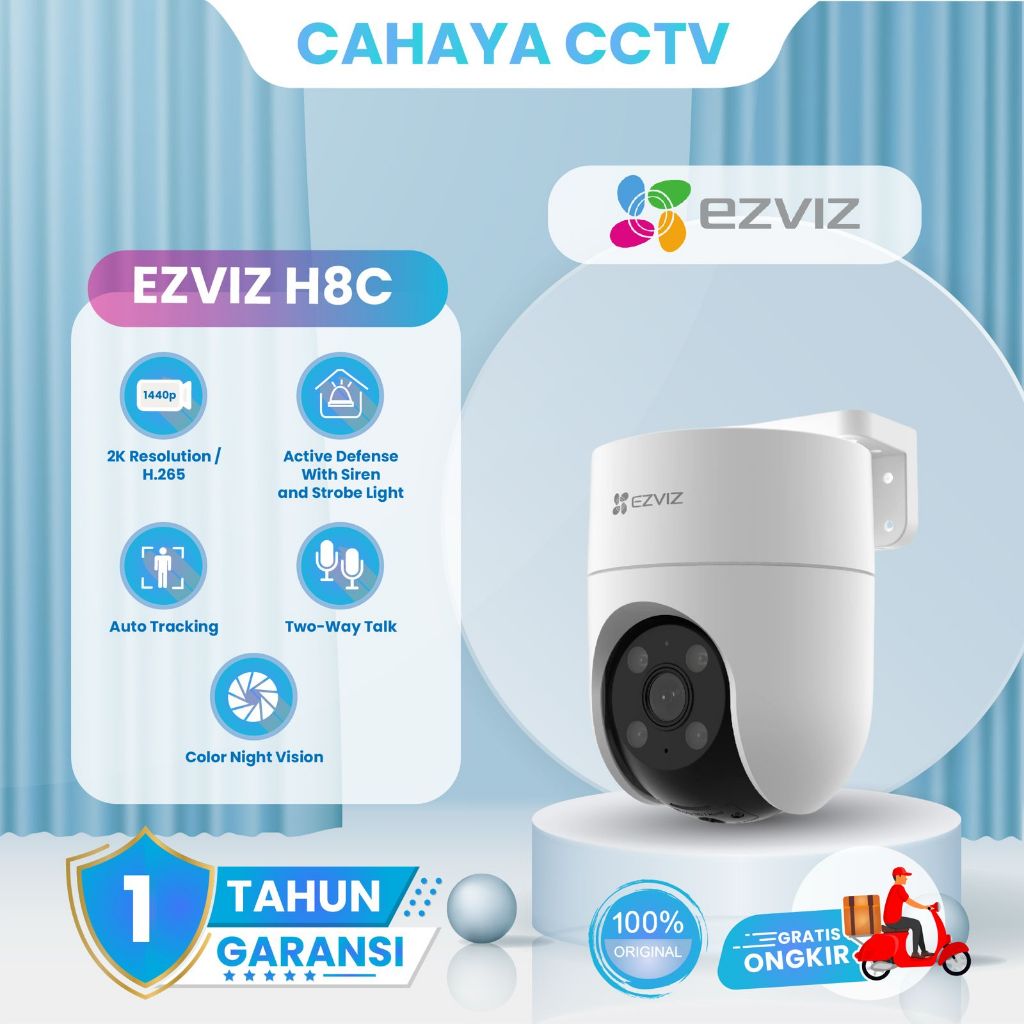 Jual EZVIZ H8C 4MP WIFI PAN TILT COLOR NIGHT VISION OUTDOOR IP CAMERA ...