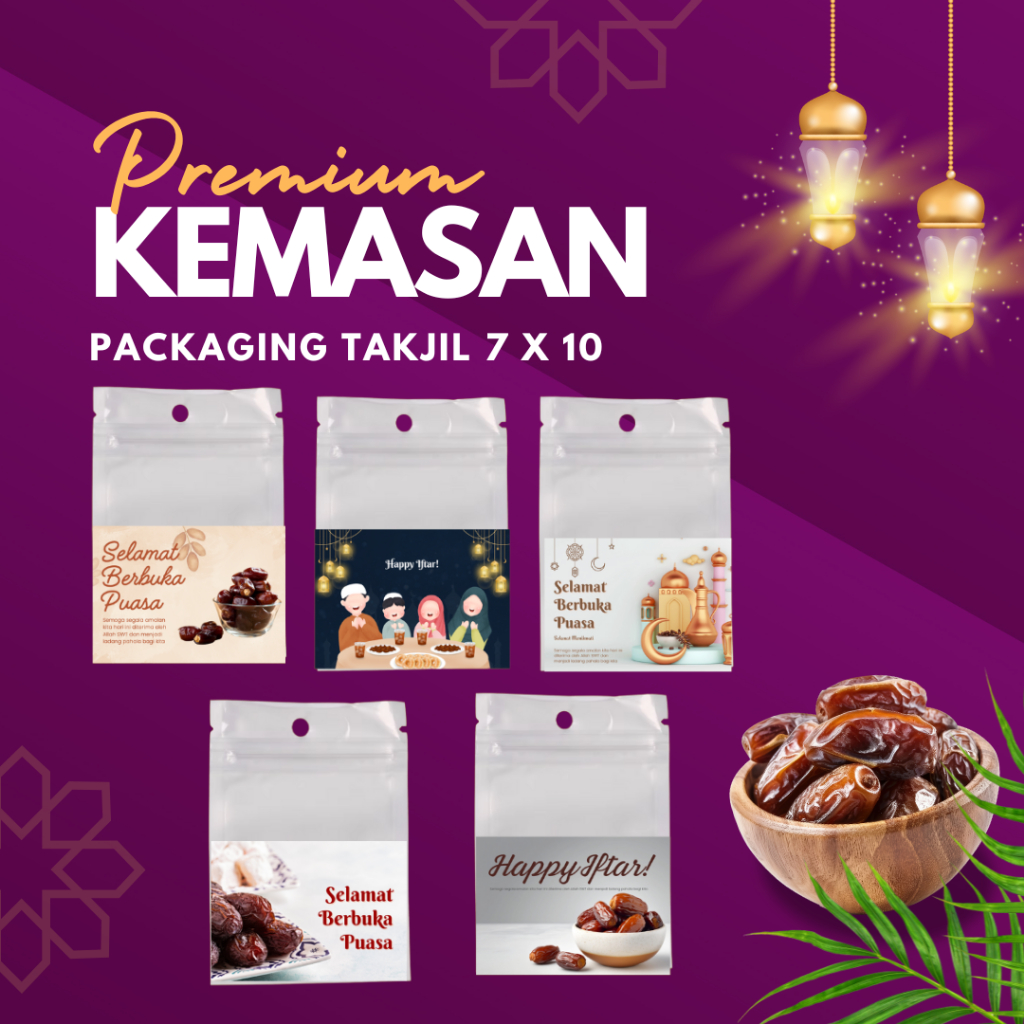 Jual PLASTIK KEMASAN KURMA (7X10cm) (6x10cm) - PACKING KURMA TAKJIL ...