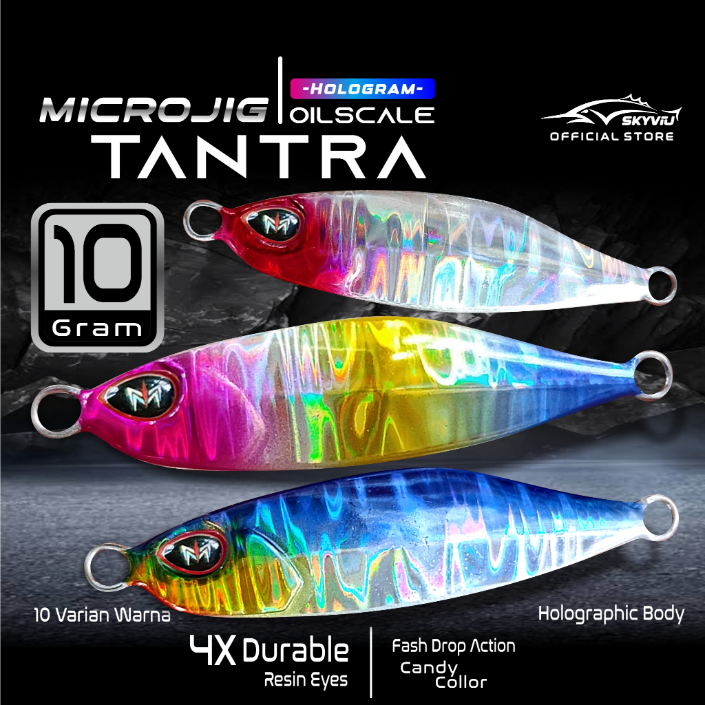 Jual Micro Jig 10 Gram SKYVIU TANTRA Hologram Minyak Umpan Pancing Metal Jig 10 gr 10g Mikro Jig ...
