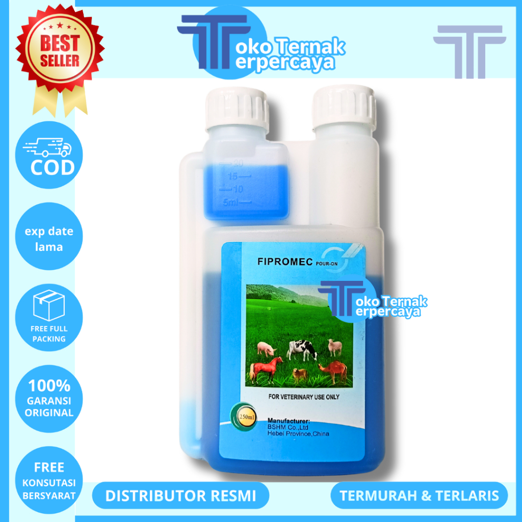 Jual FIPROMEC POUR ON 250ML - Obat Cacing Kutu Scabies Tetes untuk Sapi ...