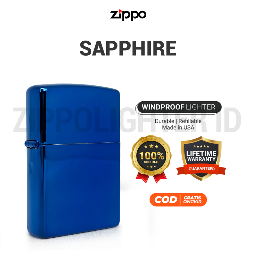 Jual Korek Api Zippo Sapphire | Shopee Indonesia