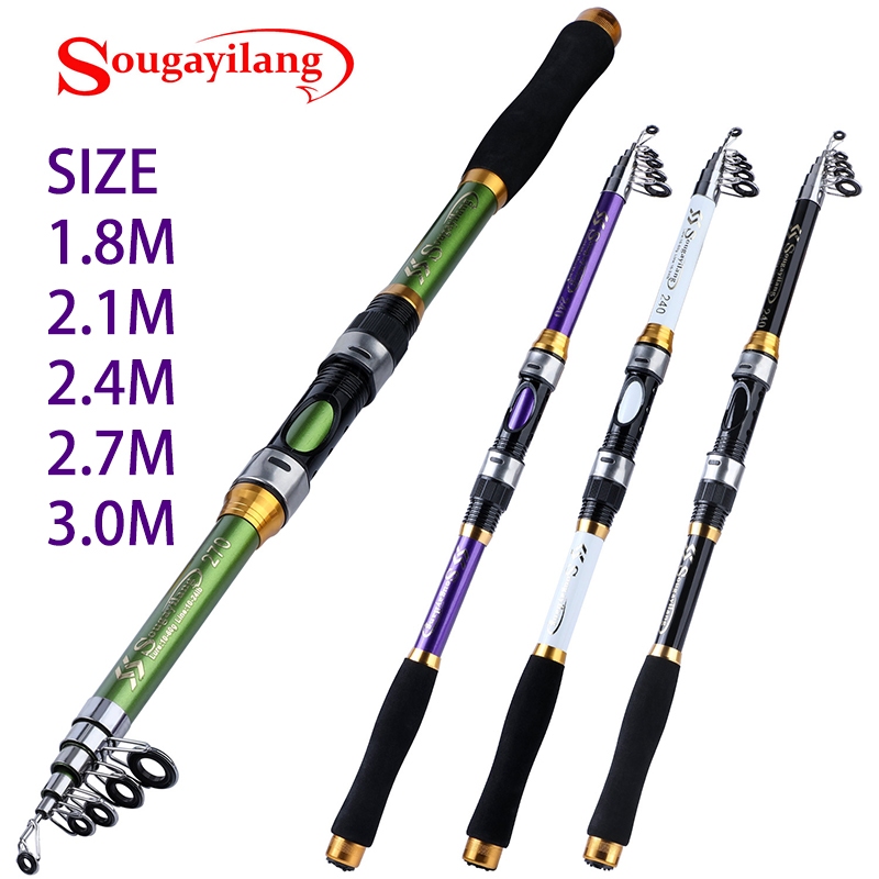 Jual Sougayilang Joran Spinning Teleskopik 1.8m-3.3m Carbon Casting ...