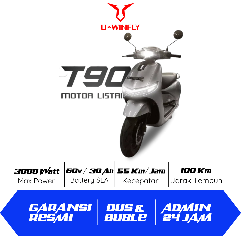 Jual KIRIM INSTANT - Motor Listrik Uwinfly T90 Lithium 3000 Watt - Elektrik EBike Scooter ...