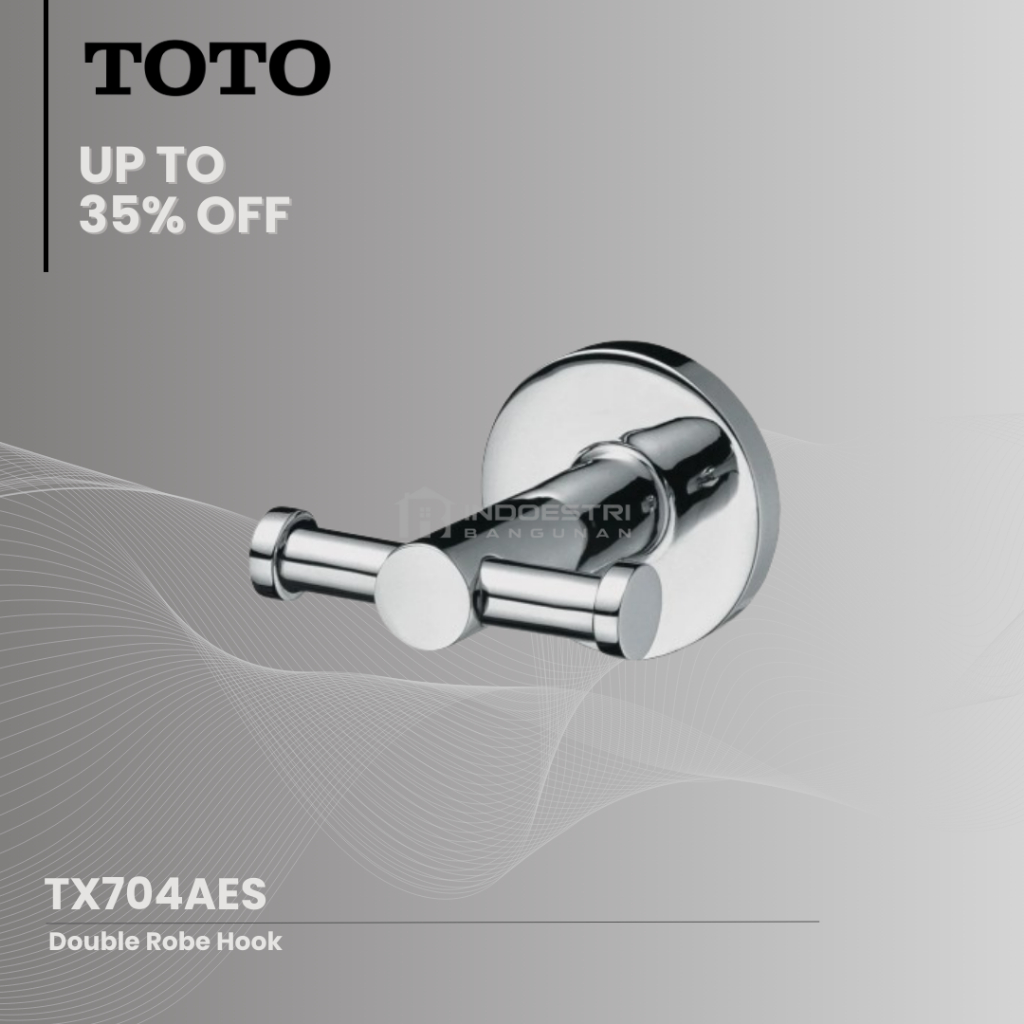 Jual Double Robe Hook TOTO TX 704 AES / Gantungan Baju TOTO TX 704 AES ...