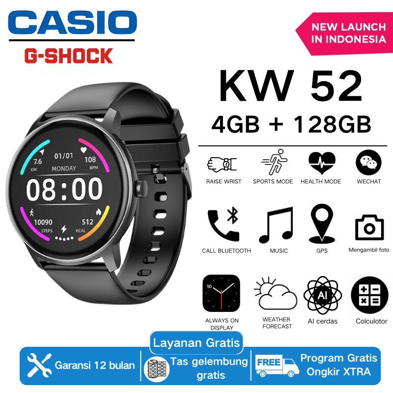 Jual CASIO Samrt watch KW52 Original with 2.0" HD AMOLED Display ...