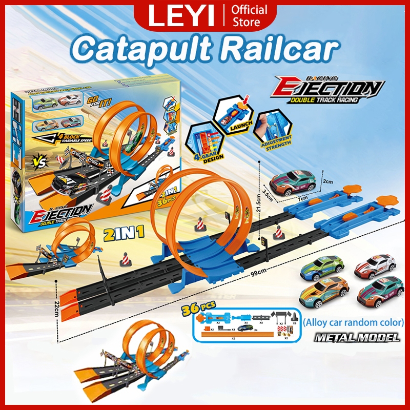 Jual LEYI Mainan Anak Track Racing Mobil Track Racing 2 Jalur Mainan ...