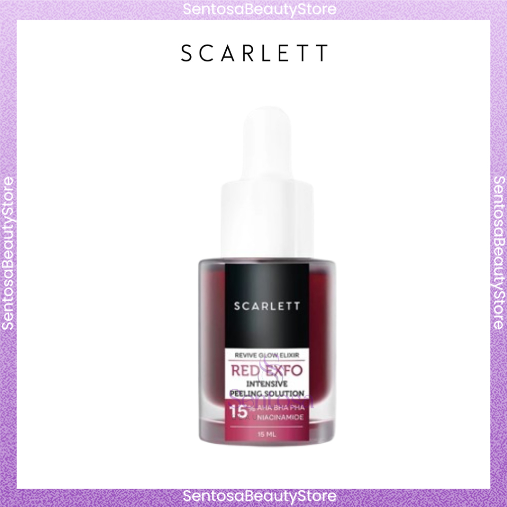 Jual Scarlett Whitening Revive Glow Elixir Red Exfo Intensive Peeling ...