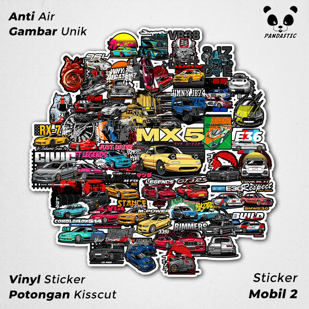 Jual Stiker Tempel Mobil Keren Part 2 Kartun Film Paper Vinyl Dekorasi ...