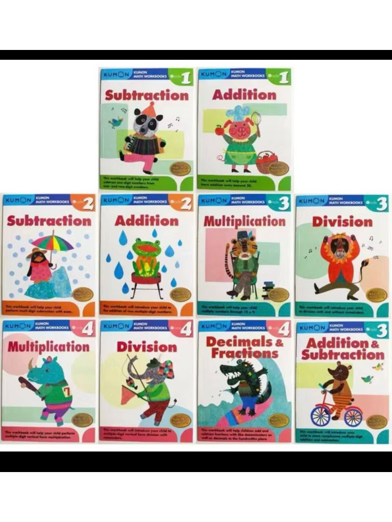 Jual Kumon Math Workbooks grade 1 2 3 4 Buku import Buku Edukasi ...