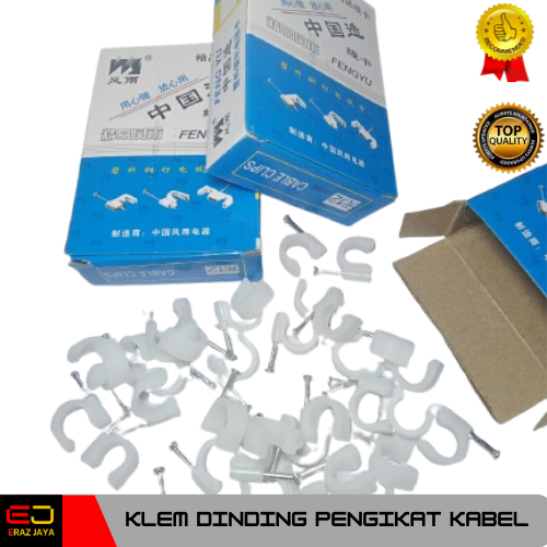 Jual Klem Dinding Pengikat Kabel / Paku Baja Beton / Berbagai Ukuran ...