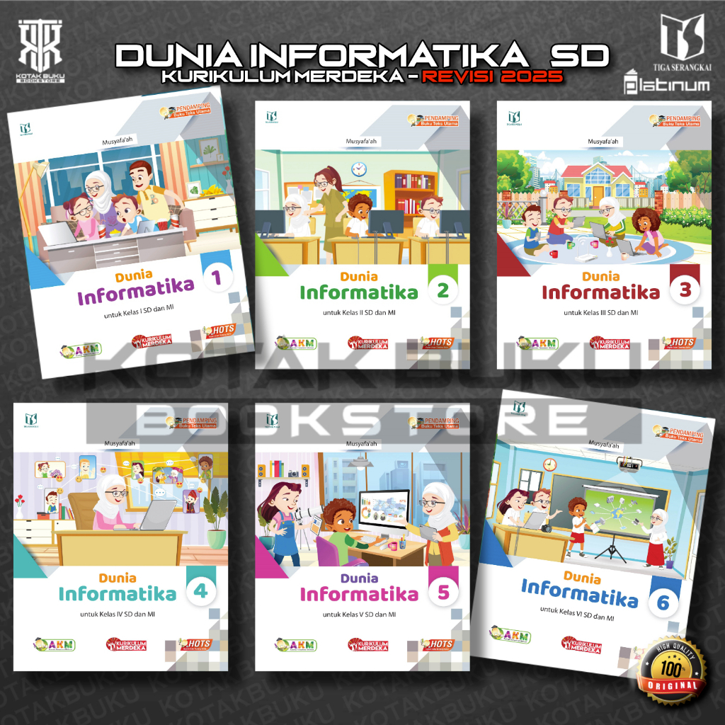 Jual Buku Dunia Informatika Kelas 1 2 3 4 5 6 SD Kurikulum Merdeka ...