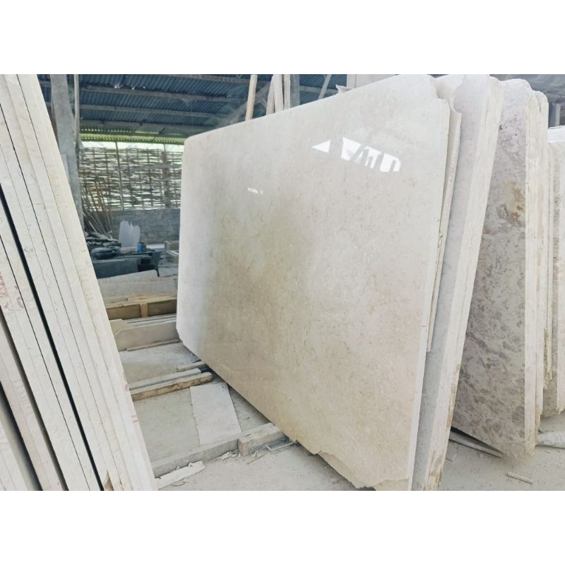 Jual Lembaran Slab Besar Marmer Putih Krem ( bisa custom ) | Shopee ...