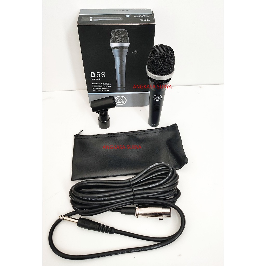 Jual Mic Kabel AKG D5S + SWITCH DUS / D 5 S Swit Free Dompet Holder Mic ...