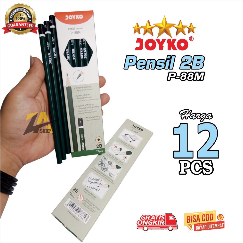 Jual PENCIL JOYKO JOYKO P-88M 2B PENSIL 2B PENSIL 2B HARGA UNTUK 12 PCS ...