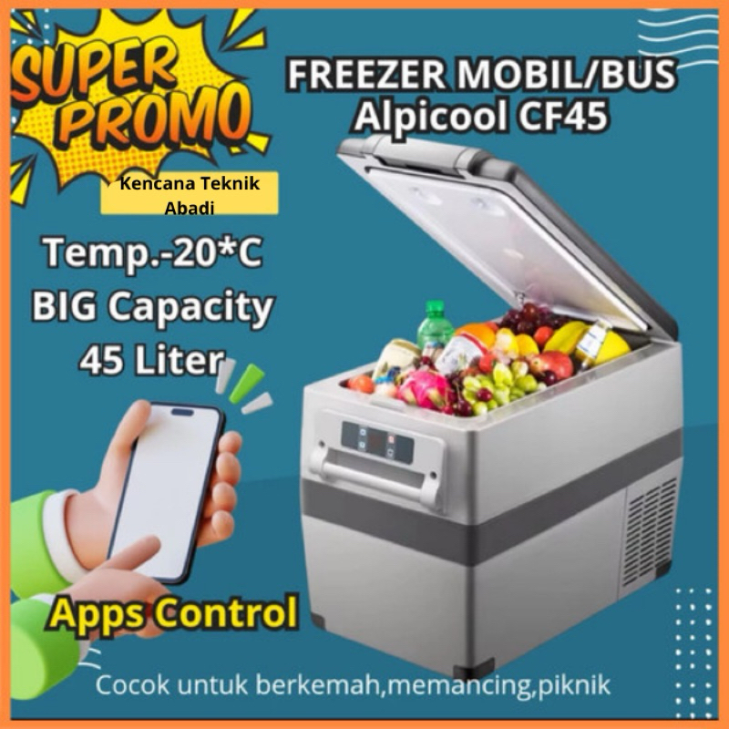 Jual Alpicool CF45 Kulkas Camping Mancing Freezer Mobil Bus Campervan ...