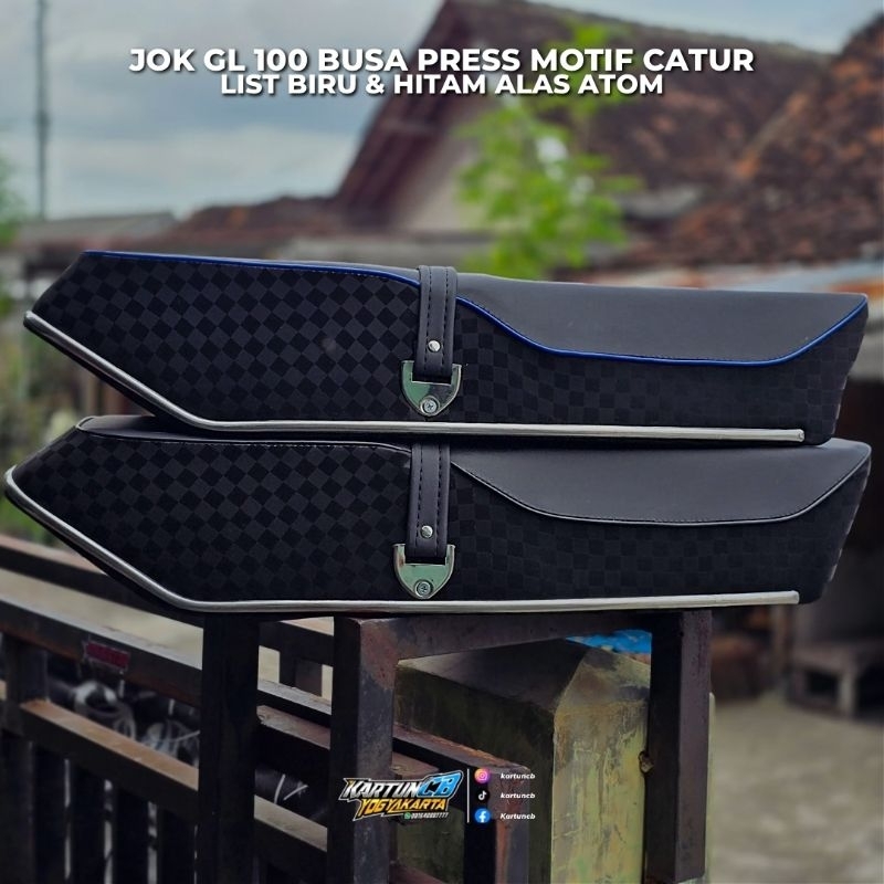 Jual Jok GL 100 motif kotak model mojokerto busa pres biru anti gembos ...