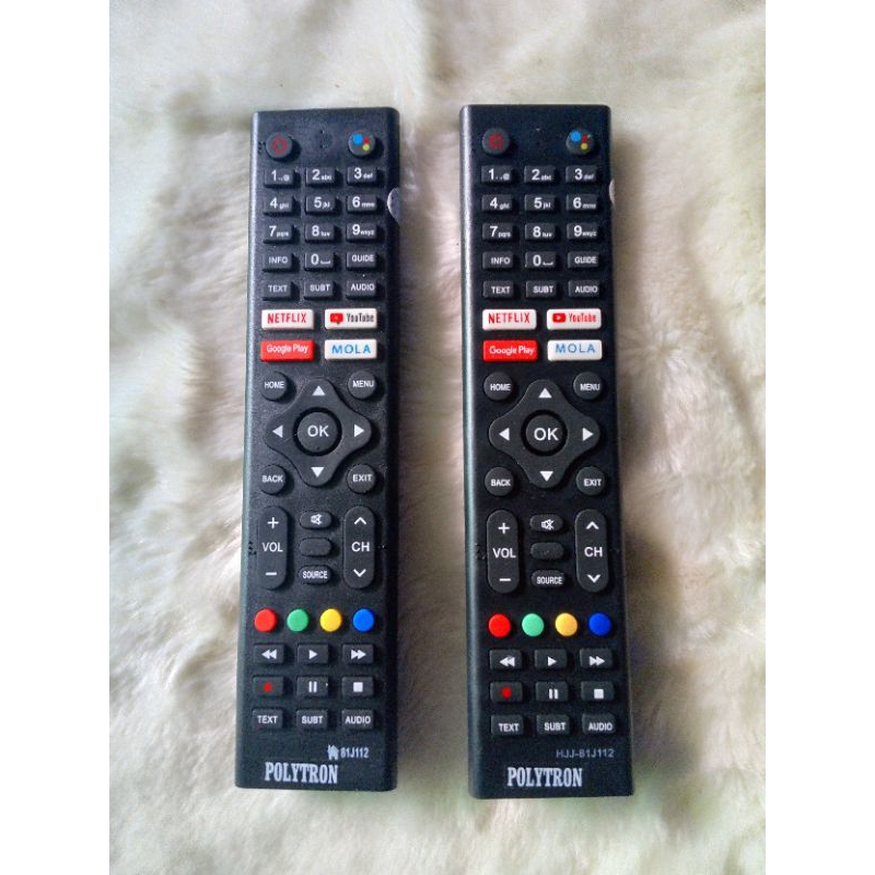 Jual REMOT TV POLYTRON LED/LCD ANDROID SMART TV MOLA 81j194/81j112 | Shopee Indonesia