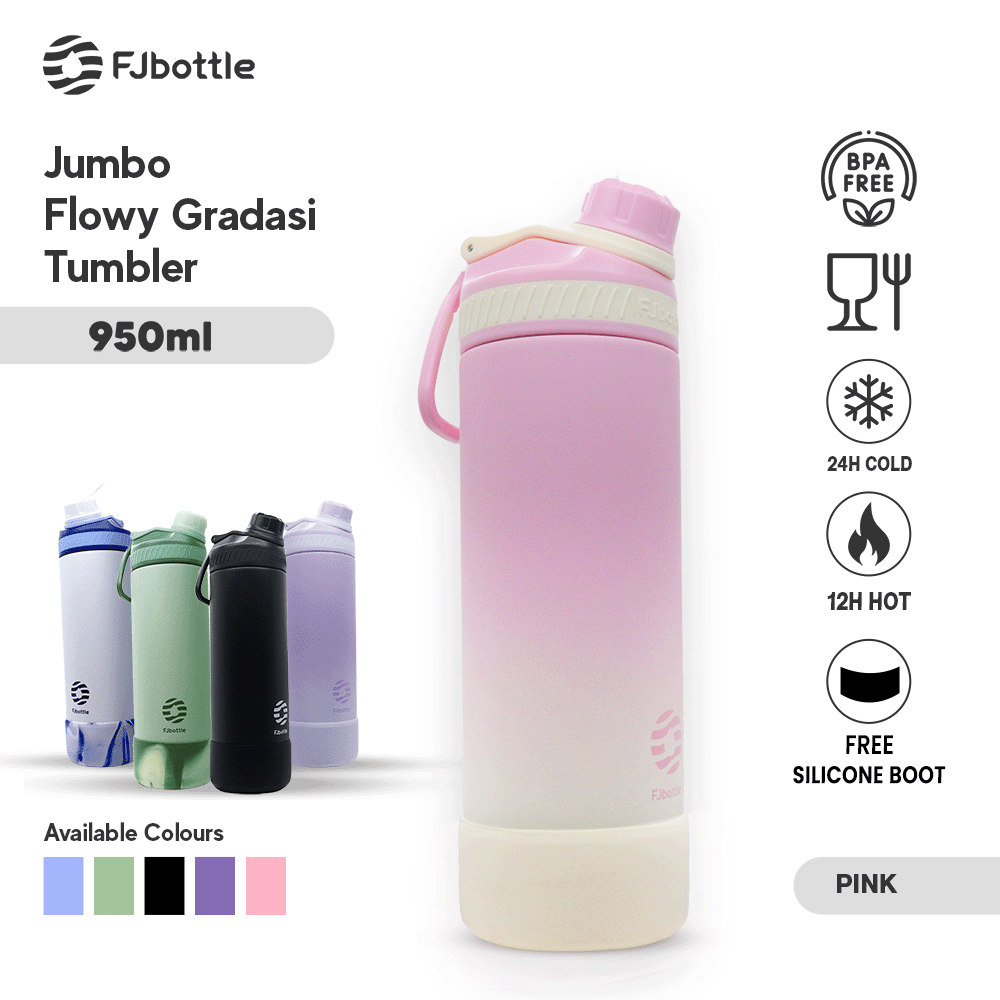 Jual FJBottle - SR2067 Botol Minum Tumbler Olahraga Jumbo Flowy Gradasi 950ml BPA FREE SUS 304 ...