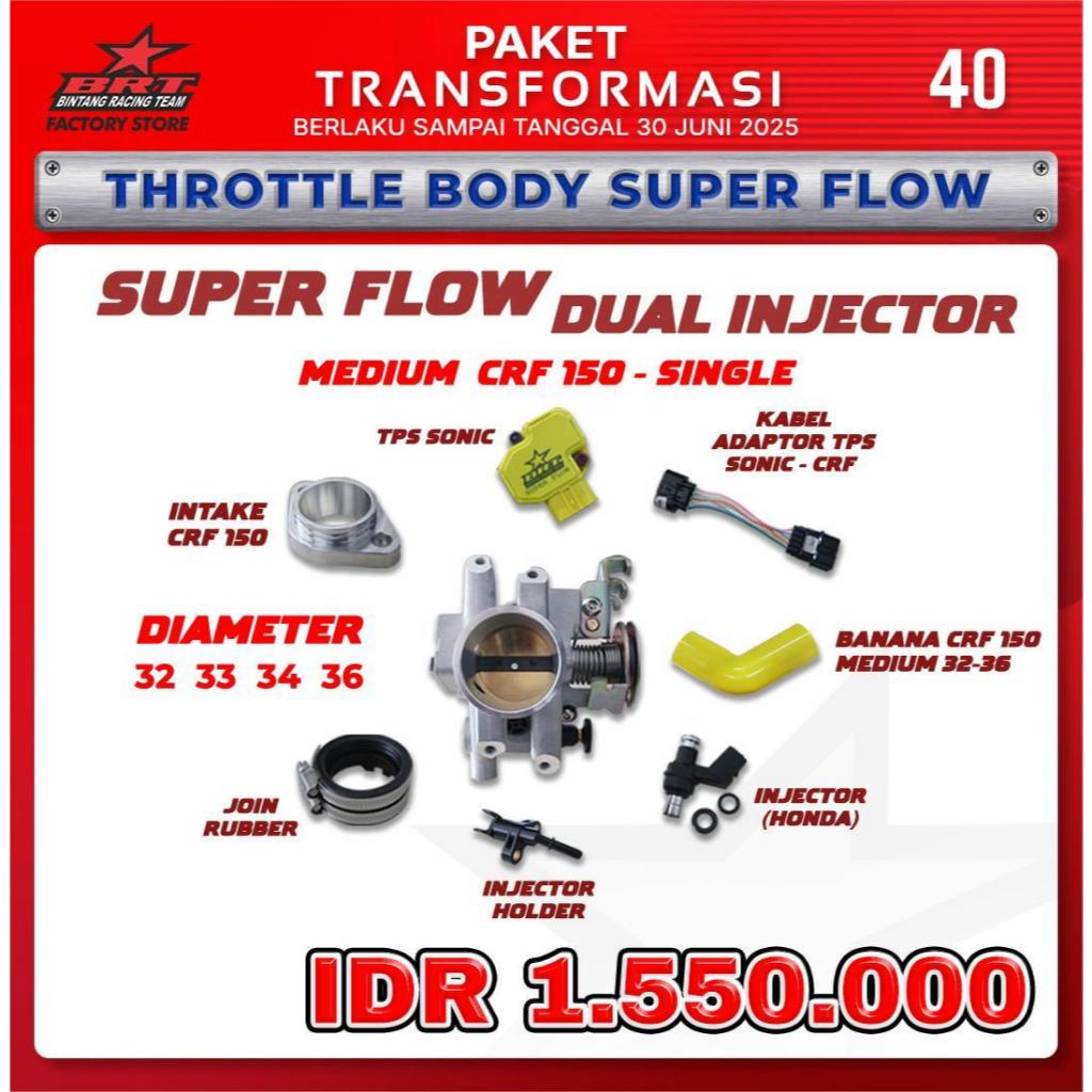 Jual Brt Paket Super Flow Dual Injector CRF 150 | Shopee Indonesia