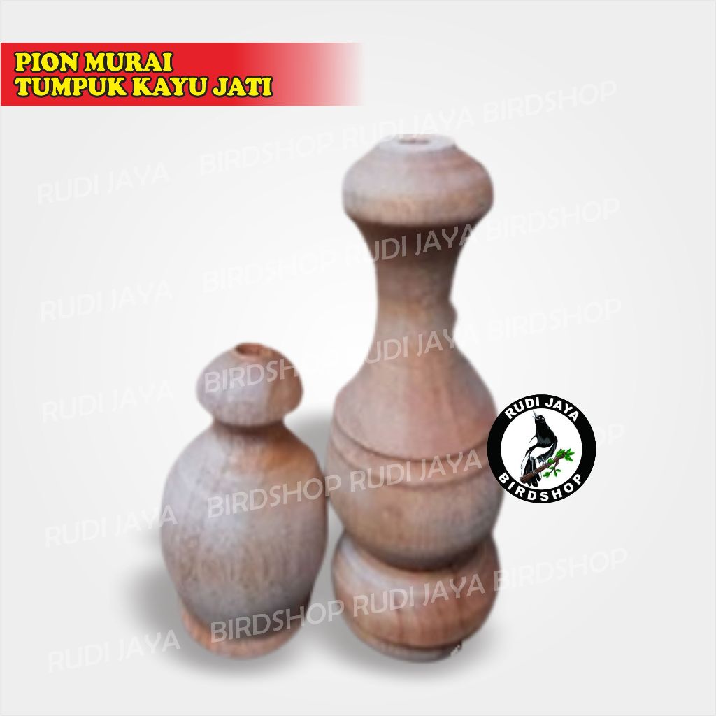 Jual PION MURAI TUMPUK KAYU JATI CAT DUCO PELITUR LUKIS MOTIF WARNA ...