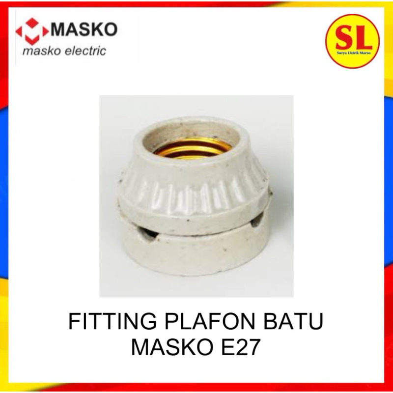 Jual MASKO FITTING PLAFON BATU E27 / STAND LAMPU BATU E27 | Shopee ...