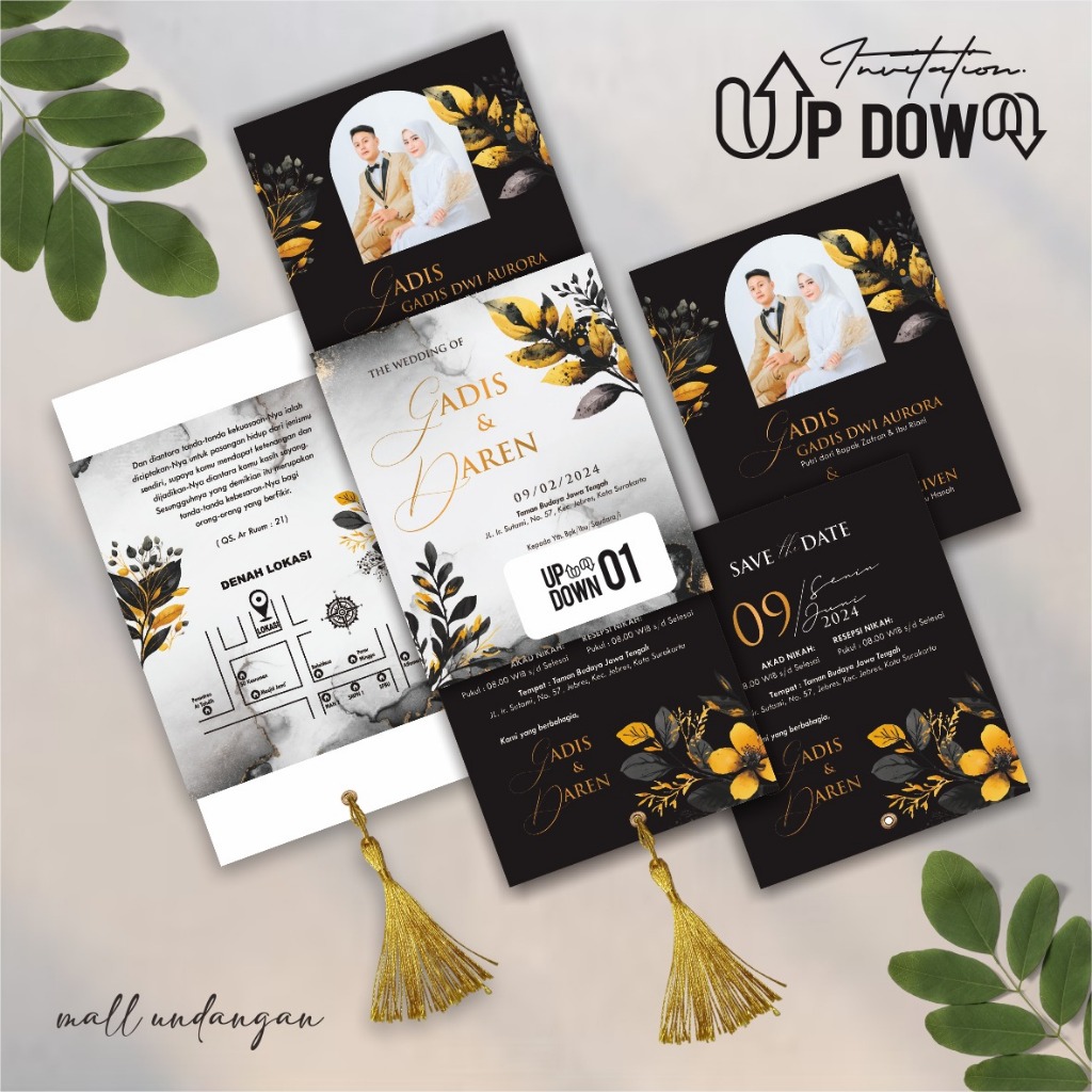 Jual UNDANGAN NIKAH CUSTOM UNIK UP DOWN - CETAK UNDANGAN PERNIKAHAN ...