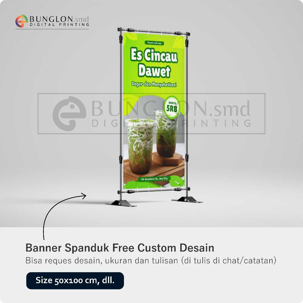 Jual PRINT CETAK SPANDUK BANNER ES CINCAU DAWET CUSTOM DESAIN | Shopee ...