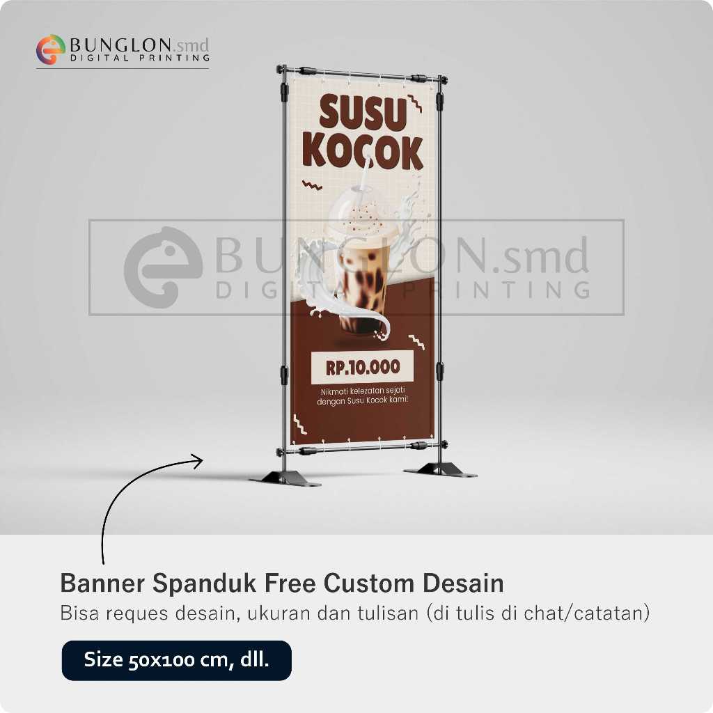 Jual PRINT CETAK SPANDUK BANNER SUSU KOCOK CUSTOM DESAIN | Shopee Indonesia