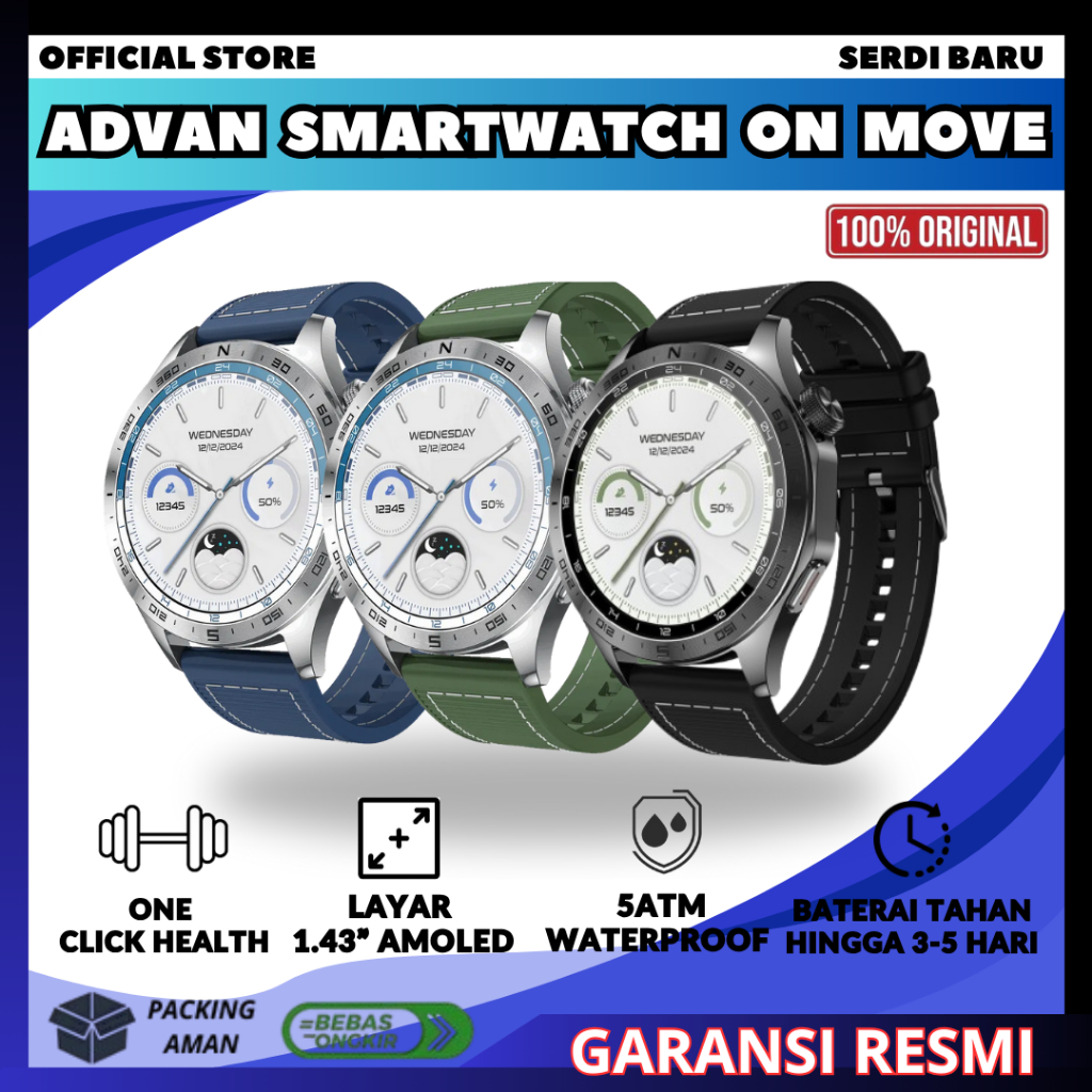 Jual ADVAN SMARTWATCH ON MOVE - STYLISH AND SPORTY SMARTWATCH | Shopee ...