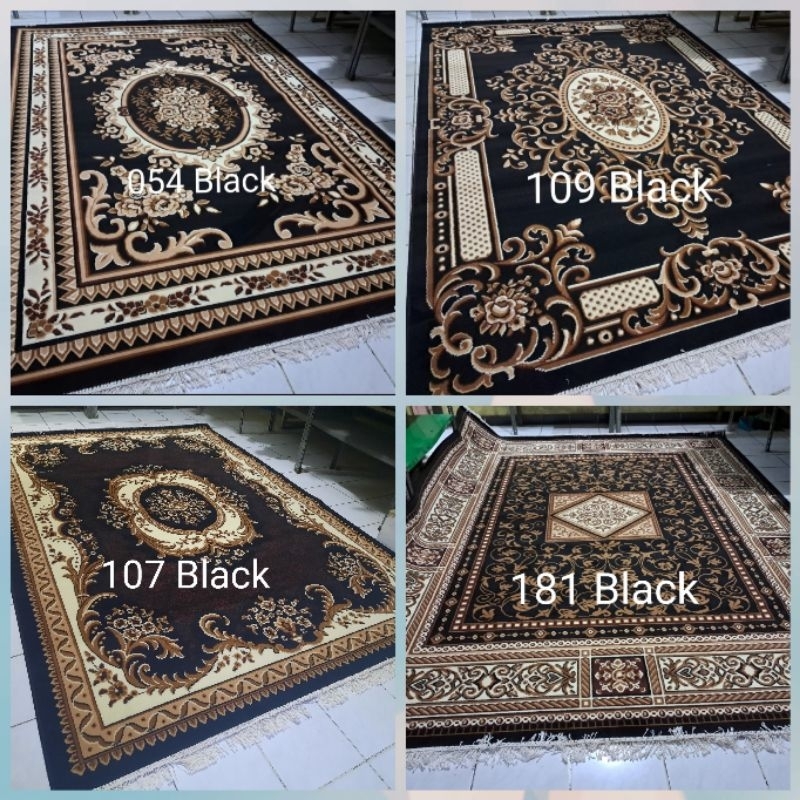 Jual Karpet Permadani Besar Jumbo Almaya Shafira Coklat Cream Hitam ...
