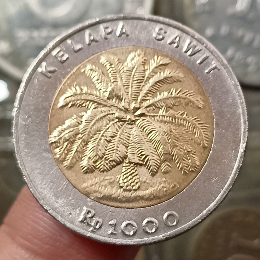 Jual Koin Kuno Indonesia 1000 Rupiah Kelapa Sawit Kondisi Bagus | Shopee Indonesia