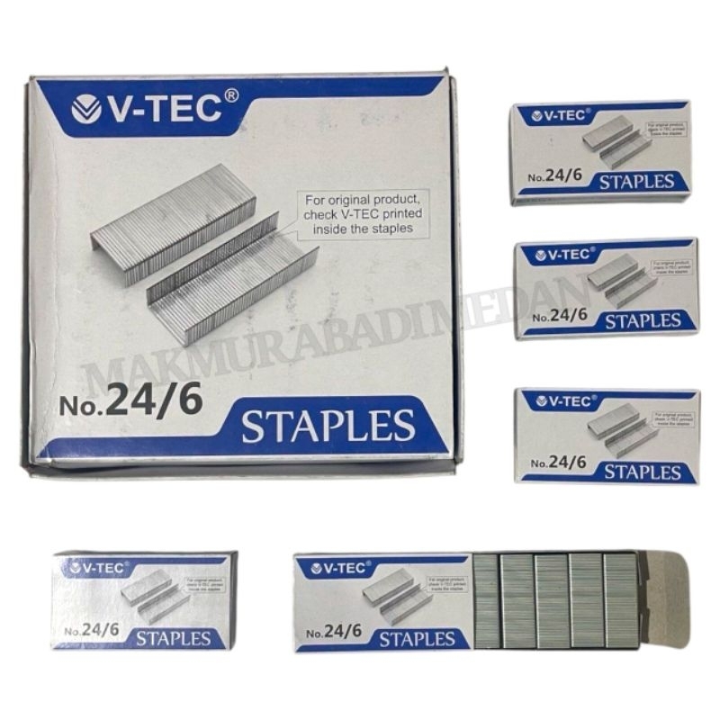 Jual (1 Box Kecil) Anak Hekter V-TEC No 3 Isi Hekter No 24/6 Staples ...