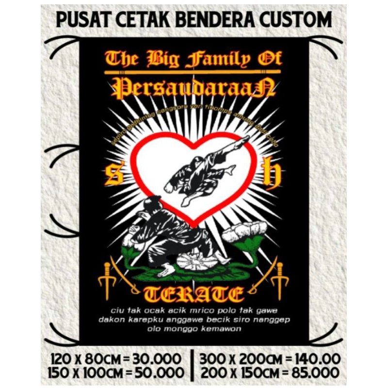 Jual READY STOK + FREE STICKER SH, BENDERA PSHT, GIANTFLAG PSHT, BANNER ...