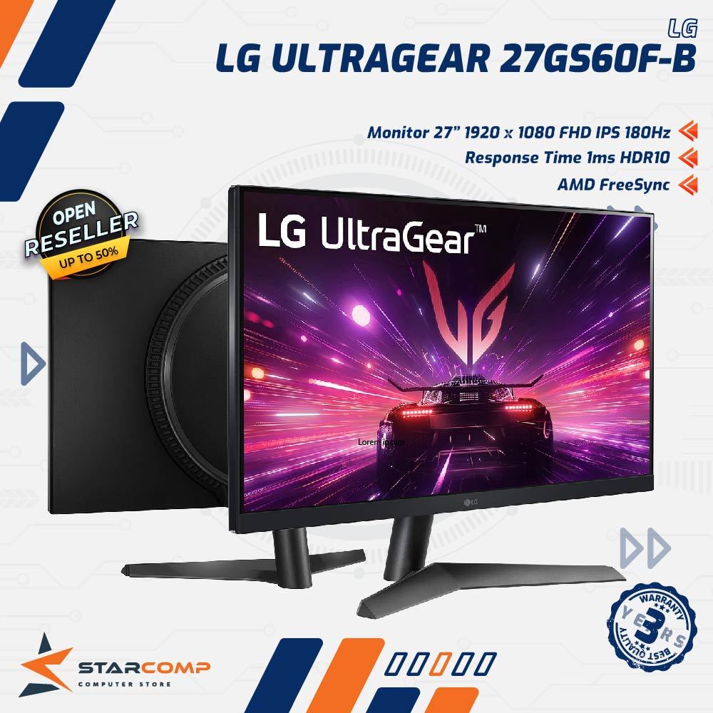 Jual LG 27GS60F-B UltraGear 27" FHD 180Hz 1ms NVIDIA G-SYNC Gaming ...