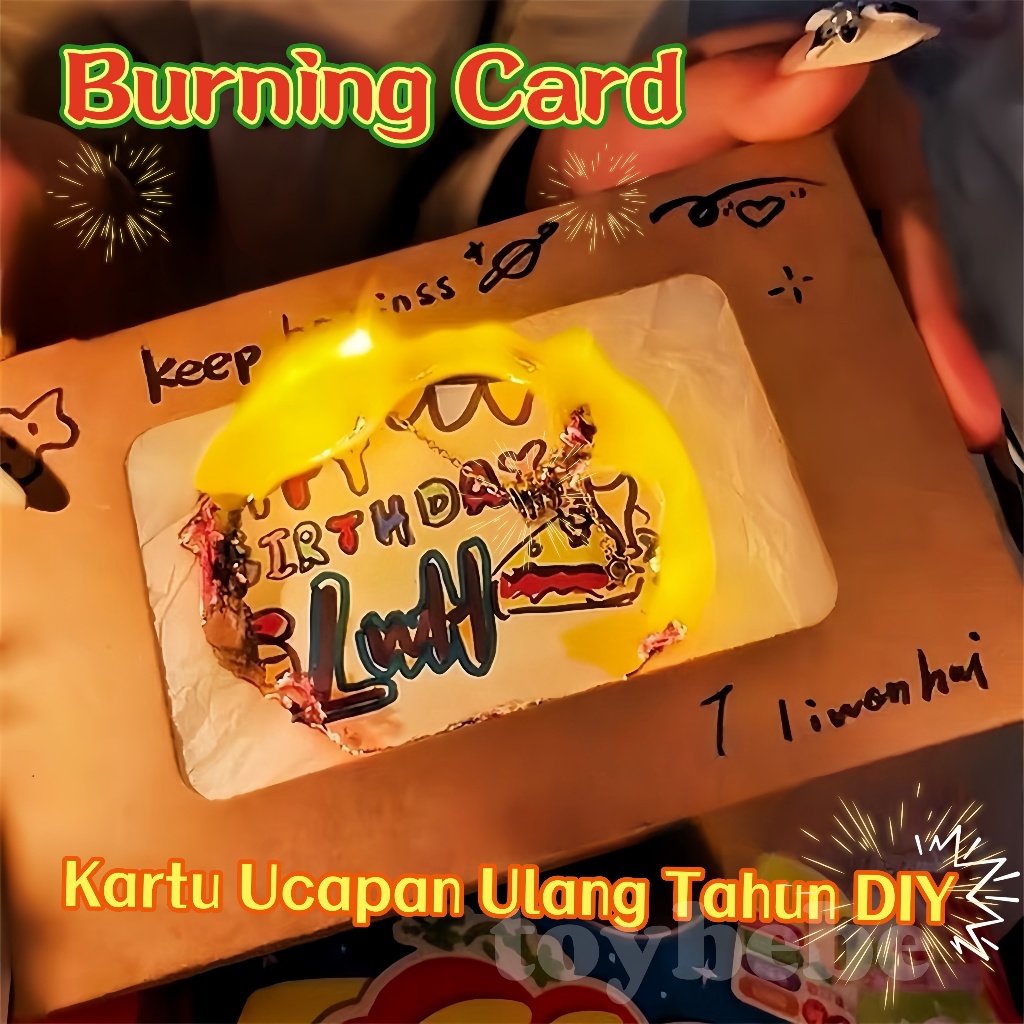 Jual [COD]Burning Card/Burning Postcard/Hand Made Card/Hand Made Gifts ...