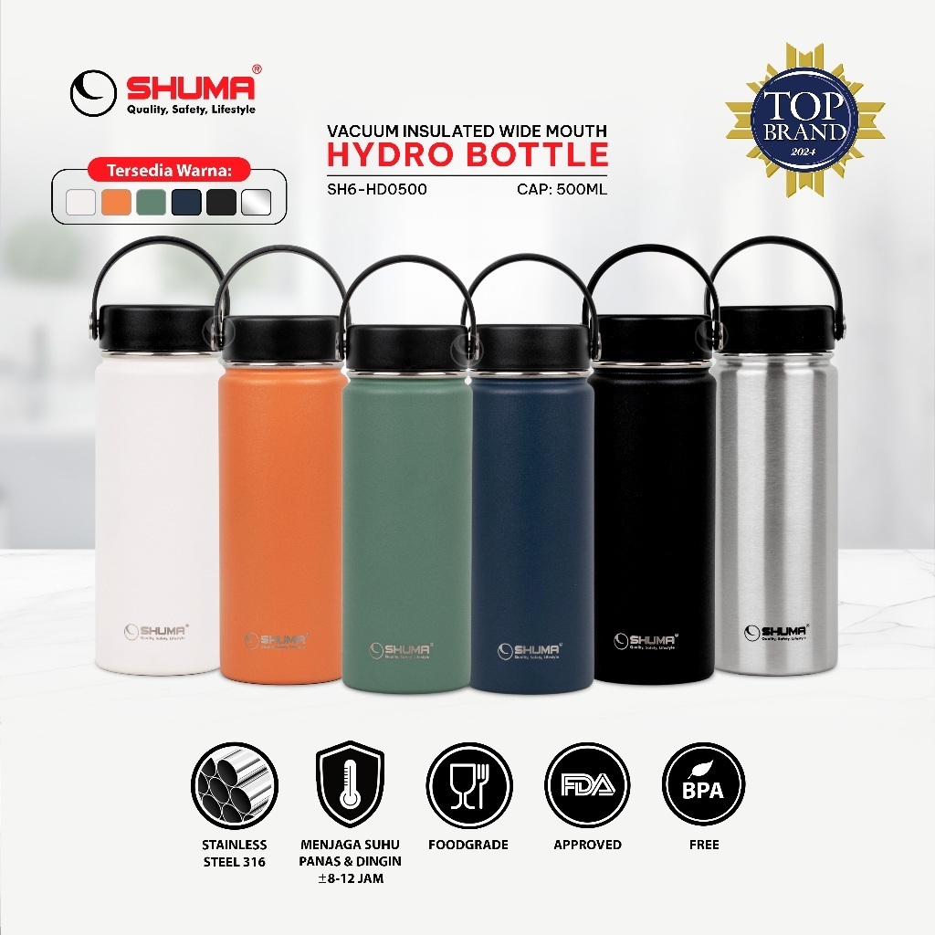Jual SHUMA Vacuum Hydro Bottle 500ML/700ML/1000ML/1200ML | Shopee Indonesia