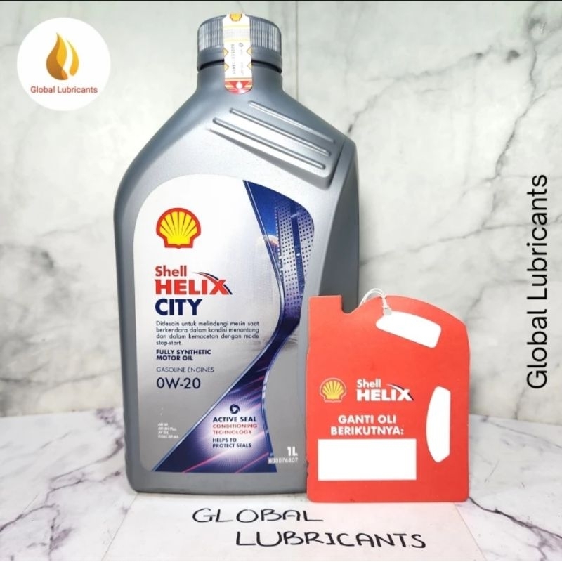 Jual Shell Helix CITY 0W-20 1 Liter API SP (Oli Mesin Full/ Fully ...