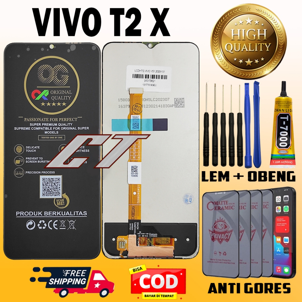 Jual LCD TOUCHSCREEN VIVO T2X LAYAR SENTUH ORIGINAL ORI ALL MEREK ...