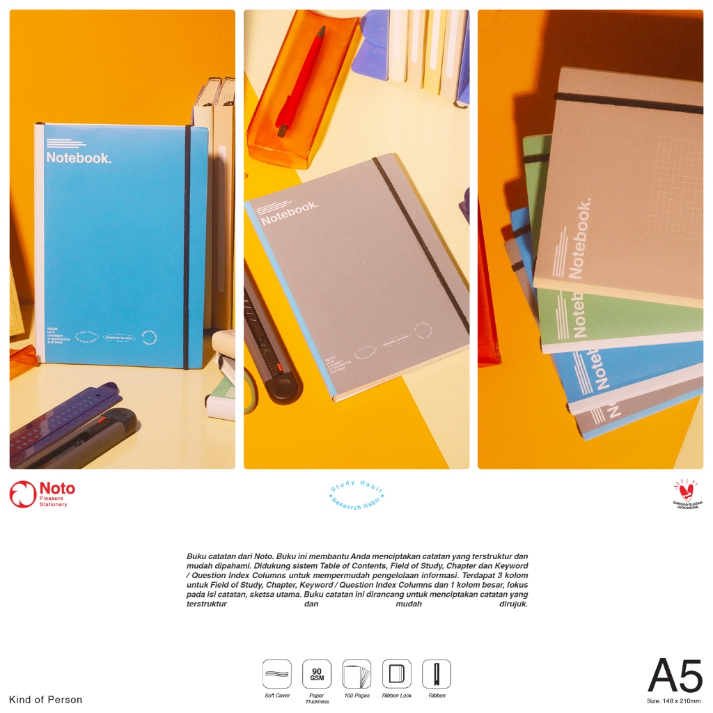 Jual Buku Catatan Ukuran A5 - Notebook Minimalis. | Shopee Indonesia