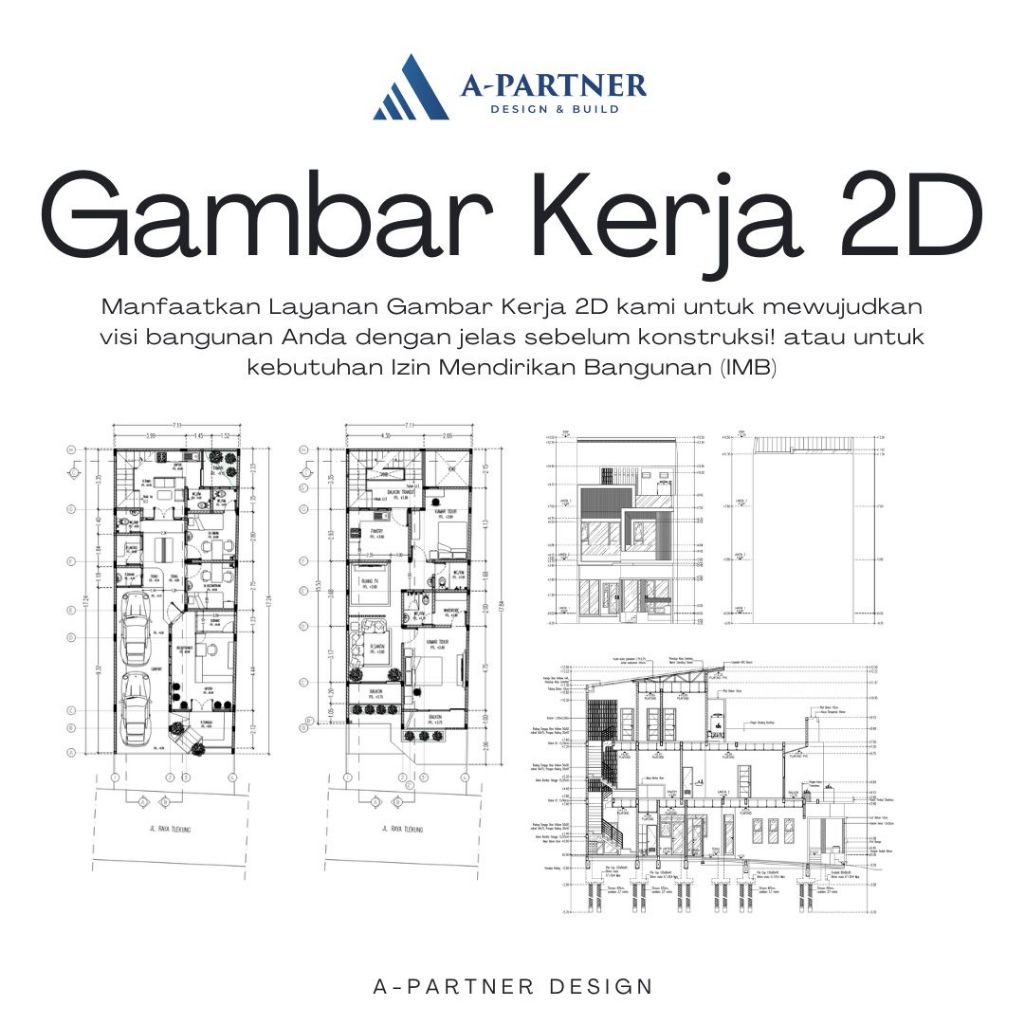 Jual Jasa Gambar Kerja 2D, Gambar Perencanaan, Gambar IMB – A-Partner ...