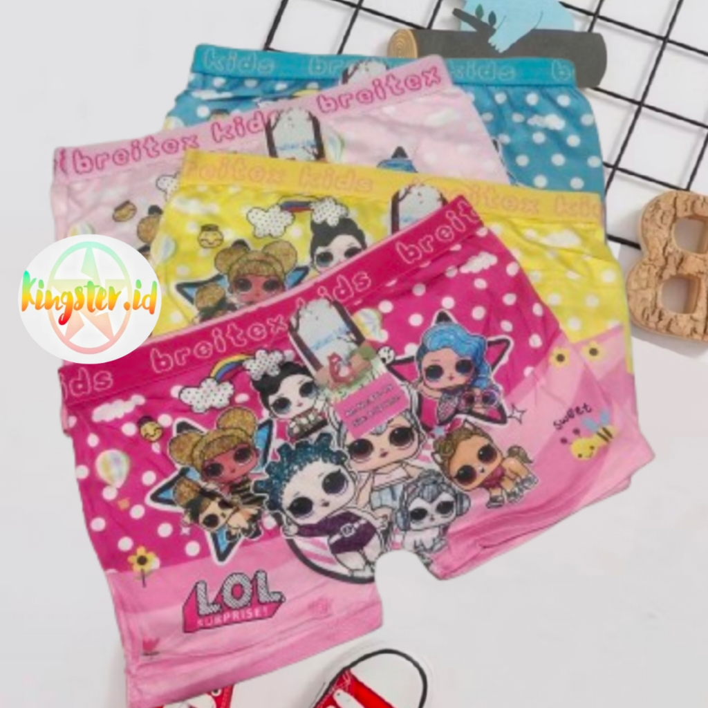 Jual ( 6 - 12 Pcs ) Boxer Anak Cewek Aneka Motif / CD Boxer Anak ...