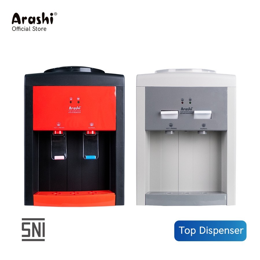 Jual Arashi Dispenser Listrik Air Galon Atas ATD 07N / ATD 08N HOT ...