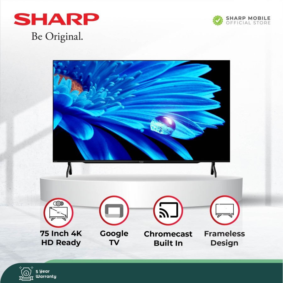 Jual SHARP 4T-C75FK1X 75 Inch 4K Frameless Google TV | Shopee Indonesia