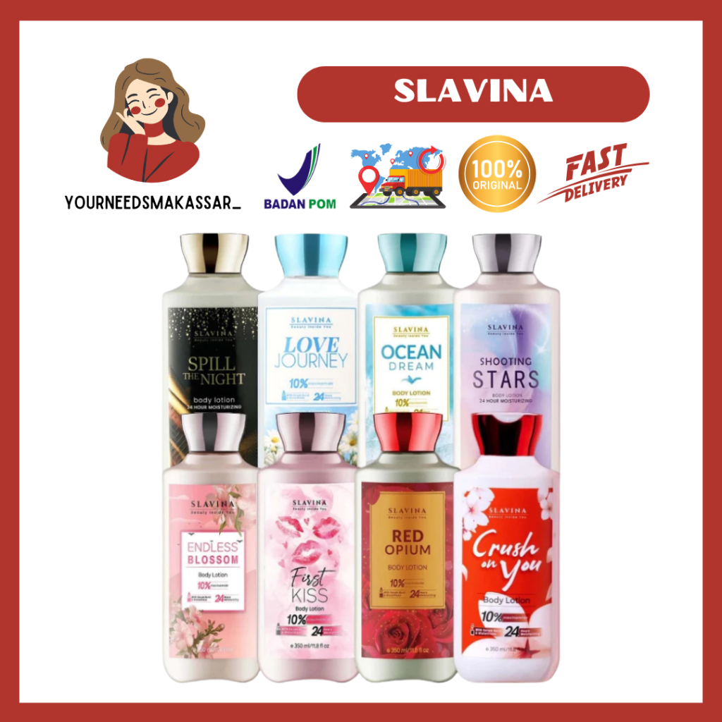 Jual SLAVINA Body Lotion 350 ml | Shopee Indonesia