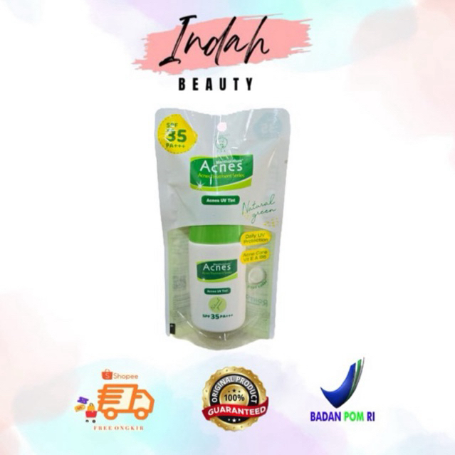 Jual ACNES UV TINT SPF 50 PA+++ NATURAL BEIGI GREEN SUNSCREEN | Shopee ...
