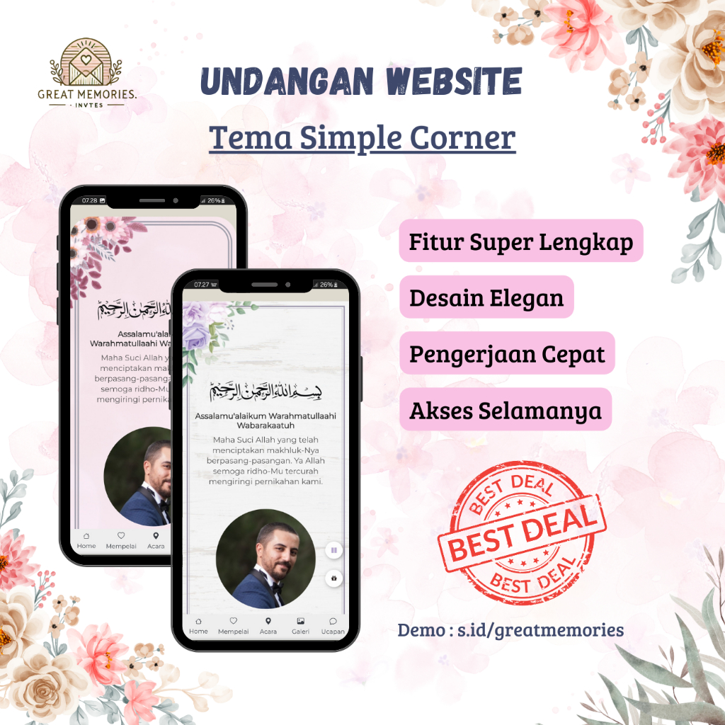 Jual Undangan Pernikahan / Undangan Digital Pernikahan Website Premium ...