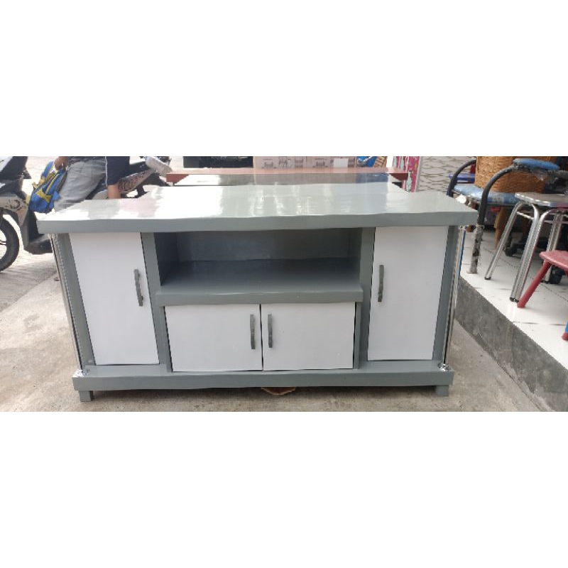Jual Bupet tv meja tv rak tv minimalis pintu 4 kayu ukuran 160x40x70 ...