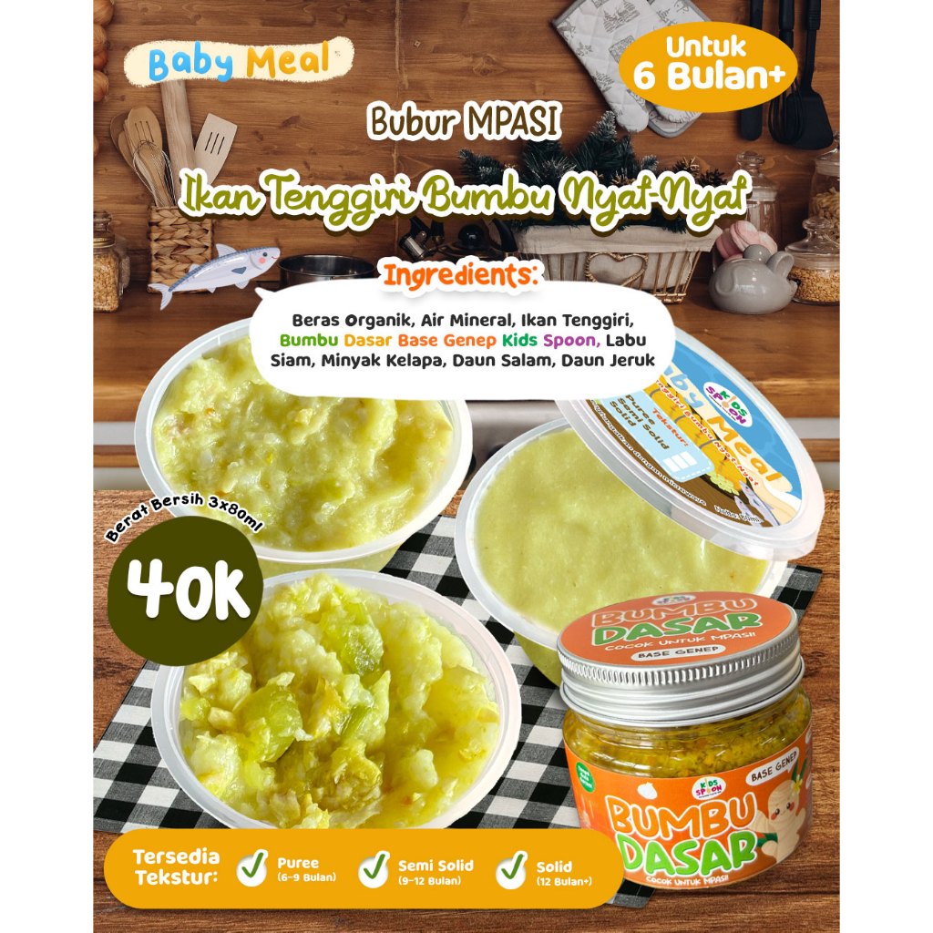 Jual Kids Spoon Bubur Mpasi Ikan Tenggiri Bumbu Nyat-Nyat (Frozen ...