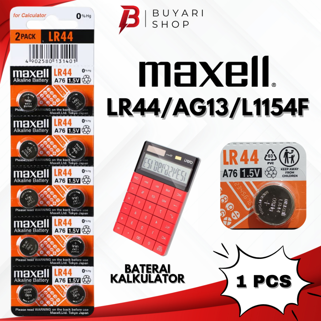 Jual ORIGINAL JAPAN!! Baterai Kalkulator Maxell Casio Citizern Kancing ...
